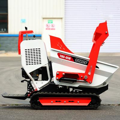 China 500-800KG Rubber Track Mini Dumper Diesel Engine Powered For Transportation for sale