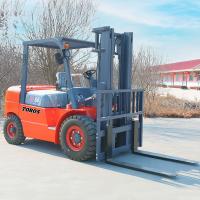 China Safety 3500kg Diesel Operated Forklift With Movable Fork Simple Operation for sale
