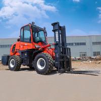 China 5 Tonne All Terrain Fork Truck Rough Terrain Masted Forklift High Performance for sale