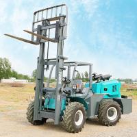 China Diesel Operated 3.5-5.0ton Four Wheel Drive Forklift Rugged Terrain Forklift for sale