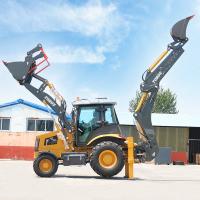 China 5800/7100mm Max Digging Backhoe Loader Machine High Efficiency for sale