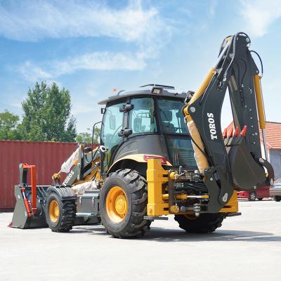 China 5800/7100mm Max Digging Backhoe Loader Machine High Efficiency for sale
