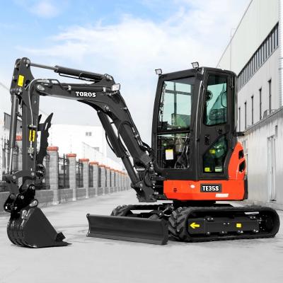 China 3.5 Ton Mini Hydraulic Excavator Max Digging Radius 4845mm Max Digging Depth 2880mm for sale