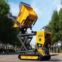 China Efficient Powerful 500kg Crawler Mini Dumper With 520mm Track Center Distance for sale
