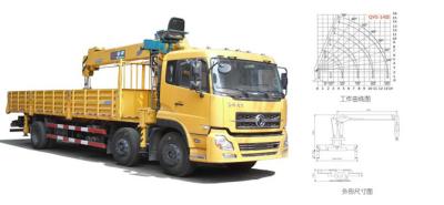 China QYS-14III hydraulic telescopic truck-mounted crane with 14000kgs lifting capacity 360 continuous swivel for sale