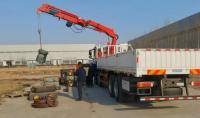 China Knuckle-boomed 7 ton crane with remote controller and additional winch for fire trucks for sale