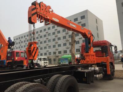 China low temperature 8 ton 6 sections 19.8m boom truck-mounted crane special for Russian market for sale