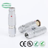 China BEXKOM B series Brass Chrome Plated Circular Connector with Gold Plated Contacts IP50 to IP68 Waterproof Push Pull Locking EMC shielding salt fog corrosion and vibration harsh environment used for sale