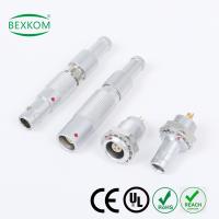 China BEXKOM B series Brass Chrome Plated Circular Connector with Gold Plated Contacts IP50 to IP68 Waterproof Push Pull Locking EMC shielding salt fog corrosion and vibration harsh environment used for sale