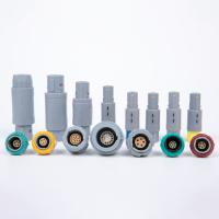 China BEXKOM P series LEMO Redel ODU compatible circular push pull connectors with 2-26 Contacts IP50 to IP65 Rated and Gold Plated Brass Contacts plastic shell for Medical Devices for sale
