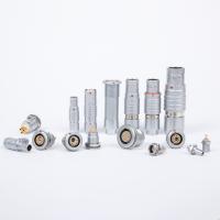China BEXKOM B series Brass Chrome Plated Circular Connector with Gold Plated Contacts IP50 to IP68 Waterproof Push Pull Locking EMC shielding salt fog corrosion and vibration harsh environment used for sale
