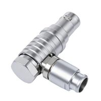 China BEXKOM push pull self-lcoking FHG B Series Size 0  2-9 pins brass chrome plated shell gold plated contact PPS/PEEK insulator IP50 waterproof right angle male plug for sale