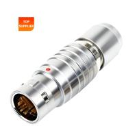 China BEXKOM push pull self-lcoking FGG B Series Size 1  2-16 pins brass chrome plated shell gold plated contact PPS/PEEK insulator IP50 waterproof male plug for sale