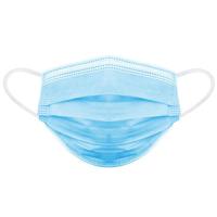 China Blue 3 Layer Disposable Medical Face Mask , Disposable Dust Mouth Mask for sale