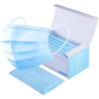China Blue 3 Ply Disposable Mask / Air Pollution Protection Mask Low Respiratory Resistance for sale