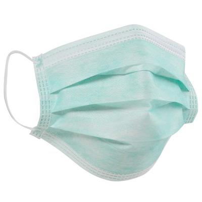 China High filtration 3 Ply Disposable Mask / Disposable Green PP Face Mask for sale