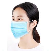 China Breathable Disposable Blue Earloop Face Mask 3 Layer Filtration Reduce Infections for sale