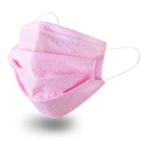 China Antibacterial Custom Surgical Mask , Fluid Resistant Pink Disposable Mask for sale