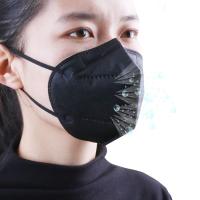 China Black Color Folding FFP2 Mask Antibacterial For Textile / Industry for sale