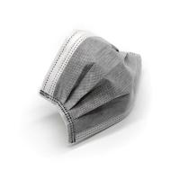 China Light Weight Activated Carbon Dust Mask Grey Color 25 + 35 + 25 + 25 GSM for sale