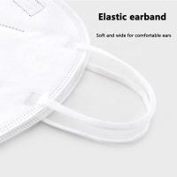 China Foldable KN95 Mask Ear Wearing Vertical Fold Flat Non Woven Fabric Face Mask for sale