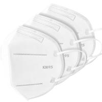 China Nonwoven KN95 Folding Half Face Mask Vertical Fold Flat With Elastic Earloop for sale