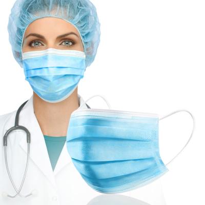 China Highly Breathable 3 Ply Disposable Mask , Antibacterial Earloop Face Mask for sale