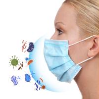 China Single Use Adult Face Mask , Light Weight 3 Layer Non Woven Mask for sale