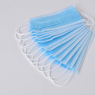 China Anti Viral Disposable Breathing Mask , Blue Earloop Medical Masks for sale