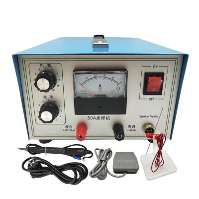 China AC220V 50HZ 50A Handheld Pulse Spot Welder for Jewelry Gold Silver Welding Machine 450W for sale
