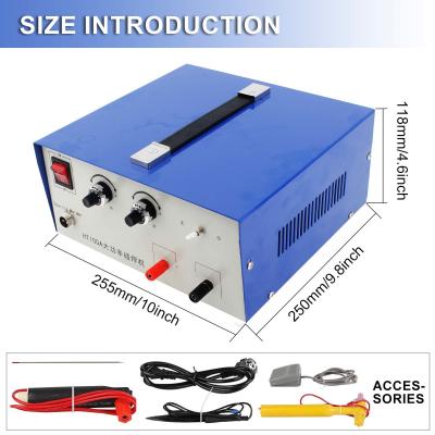 China 100A Jewelry Spot Welder 600W Adjustable Pulse Welding Machine for Gold Silver Platinum for sale