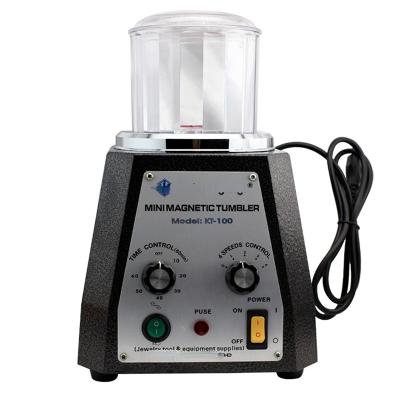 China KT100 Magnetic Tumbler Jewelry Polisher 200W 110V 220V Finisher for Deburring Polishing for sale