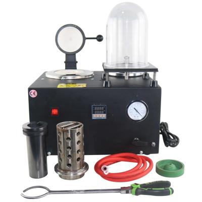 China 1400W Jewelry Melting Furnace Vacuum Casting Machine 1200℃ 1KG Graphite Crucible for sale