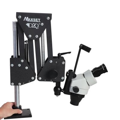 China Universal Spring Bracket Jewelers Bench Microscope 7X-45X Super Clear 160mm Working Distance for sale
