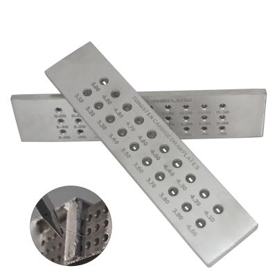 China Steel Alloy Jewelry Accessories Tools Rectangle Tungsten Carbide Draw Plate for sale