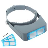 China Adjustable Head Mount Binocular Magnifier with 4 Glass Lenses 1.5X to 3.5X for Jewelry and Reading for sale