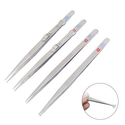 China Stainless Steel Jewelry Tweezers Anti Slip Pointed Fine 16.2cm 30g for sale