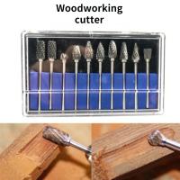 China 10 Pcs Tungsten Carbide Burr Set Die Grinder Bits 2.35mm 3mm Shank Double Cut for sale