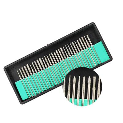 China 30PCS Jewelry Accessories Tools 2.35mm/3mm Diamond Grinding Head for sale