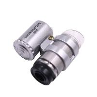 China Mini 45x Microscope Magnifying With LED Light Pocket Jeweler Loupe for sale