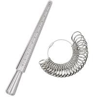 China 27 Piece Stainless Steel Ring Sizer Kit US Sizes 1-13 Jewelry Making Tools for sale