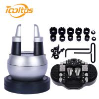 China 5 Inch Ball Vise 360 Degree Rotation Engraving Block Vise 34 PCS Attachment Steel Chrome Plating for sale