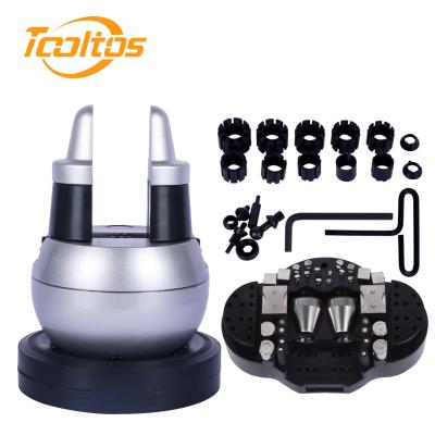 China 5 Inch Ball Vise 360 Degree Rotation Engraving Block Vise 34 PCS Attachment Steel Chrome Plating for sale