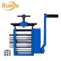 China Three In One Manual Jewelry Rolling Mill Machine Blue Press Square Wire Half Round for sale