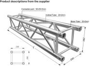 China Black Silver Aluminum Truss Stage Light Frame , High Strength Aluminum Alloy Truss for sale