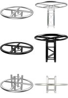 China Round Square Top Ring Luminous Tower Black Silver F34 F24 Aluminum Alloy Stage For Concert for sale