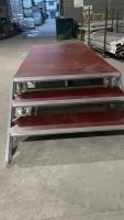 China Adjustable Portable Stage Platform Modular System Square Red Finish Aluminum Alloy Stage for sale