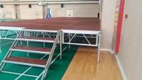 China Adjustable Portable Stage Platform Modular System Square Red Finish Aluminum Alloy Stage for sale