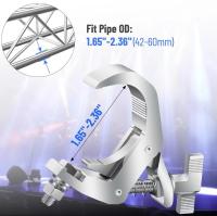 China 50mm-60mm Silver Aluminum Clamps Foldable Truss Clamps Corrosion Resistant for sale