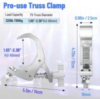 China 50mm-60mm Silver Aluminum Clamps Foldable Truss Clamps Corrosion Resistant for sale